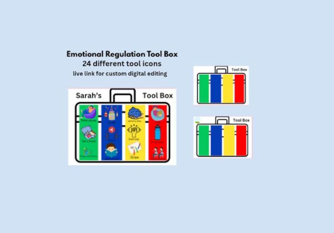 Emotional Regulation Toolbox | Printable & Customizable Digital ...