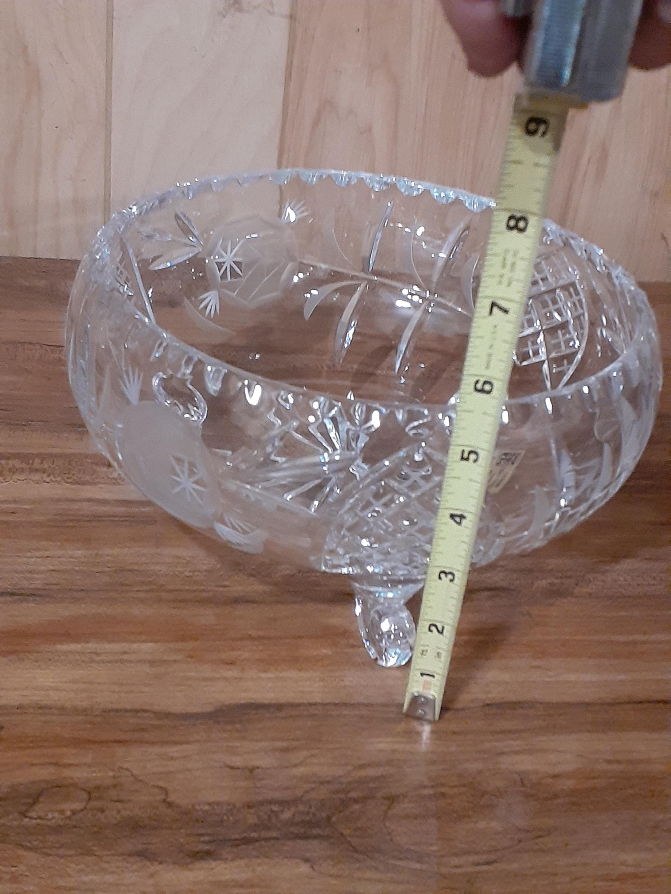 Vintage 24 Lead Crystal, Large Cut Glass Bowl, 1970's/ Never Used ...