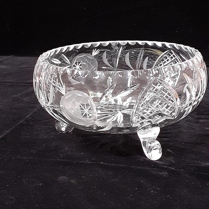 Lead Crystal Bowl - Etsy