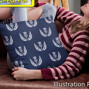 Scottish Thistle SVG DXF Png Jpeg Pdf Cutting Files Clipart | Etsy