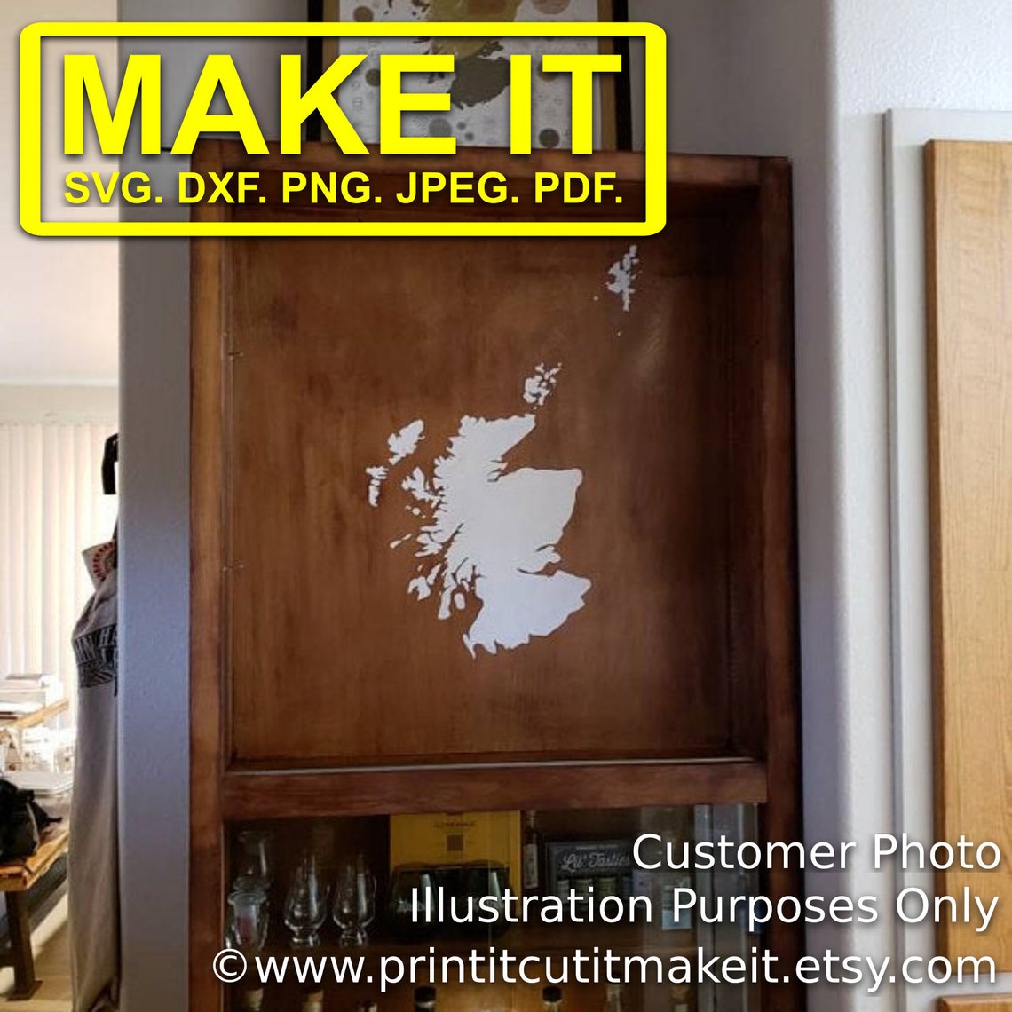 Map of Scotland SVG DXF PNG Jpeg Pdf Scottish Country | Etsy UK