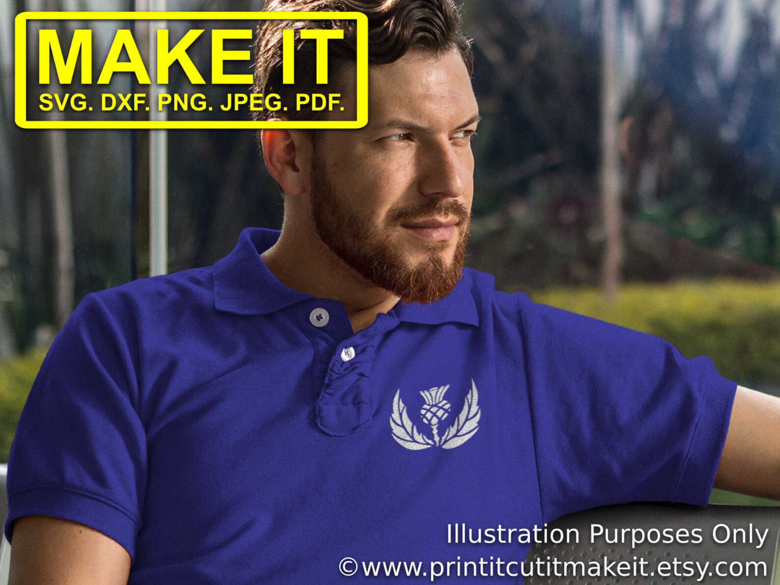 Scottish Thistle SVG DXF Png Jpeg Pdf Cutting Files Clipart | Etsy