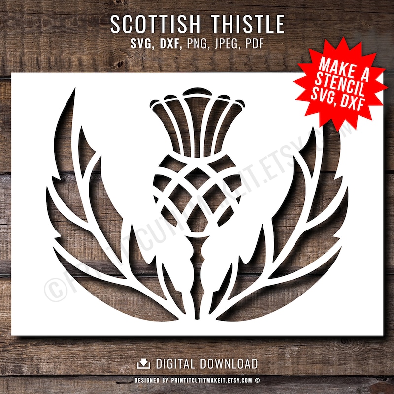 Thistle Svg - Etsy