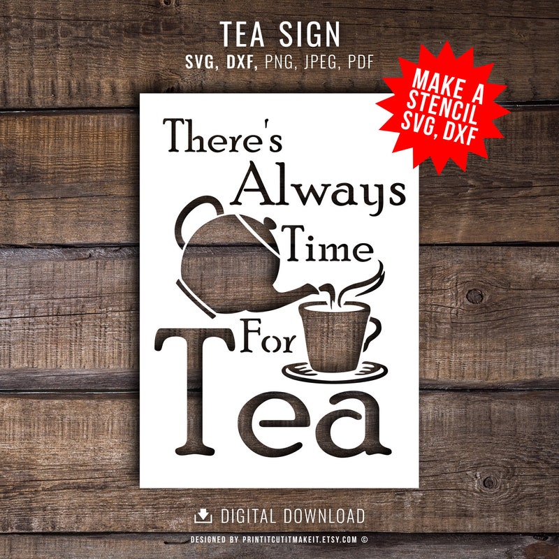 Tea Time Sign - Etsy