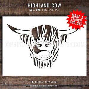 Highland Cow SVG: Scottish Heilan Coo Clipart (digital Download) - Etsy