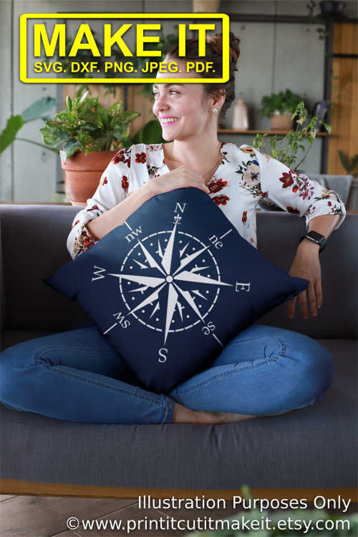 Compass Rose Windrose Design SVG DXF Png Jpeg Pdf Make Paint | Etsy