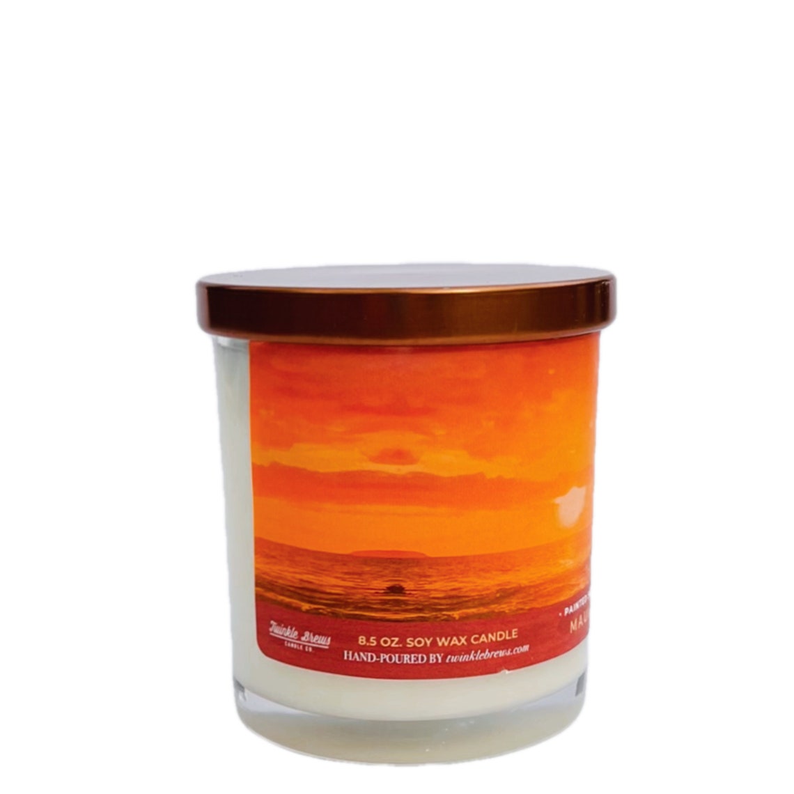 Maui Sunset Beach Candle, 8.5 Oz. Soy Wax, Tropical Scent, Coconut ...