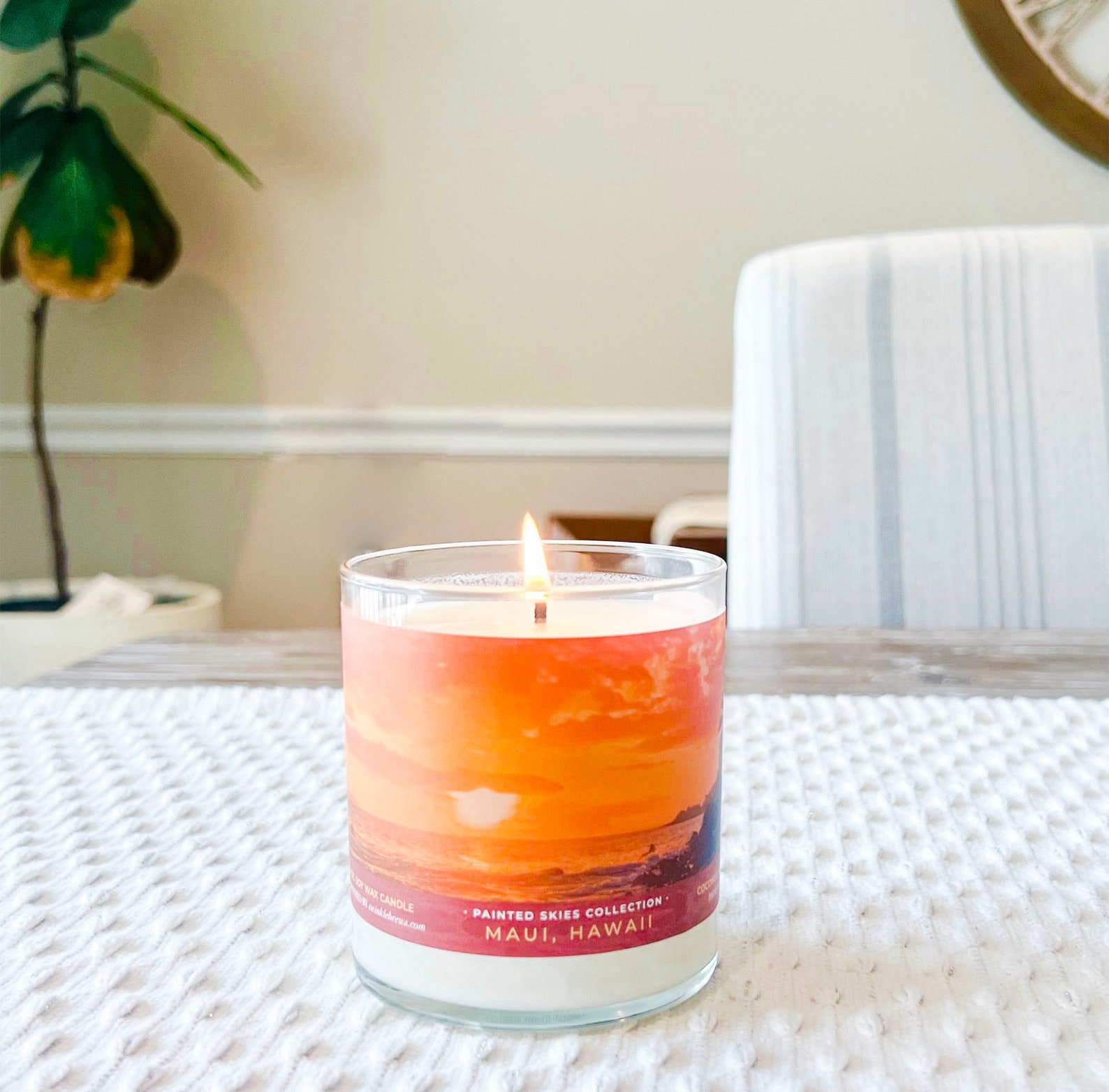 Maui Sunset Beach Candle, 8.5 Oz. Soy Wax, Tropical Scent, Coconut ...