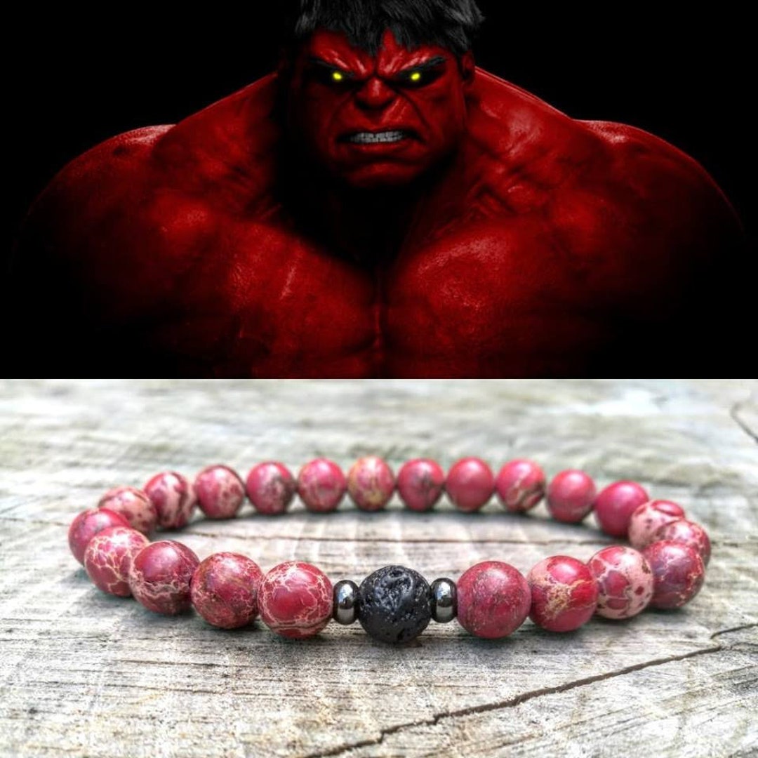 Hulk, Rode hulk armband, Hulk armband, Marvel armband, Geschenk voor ...