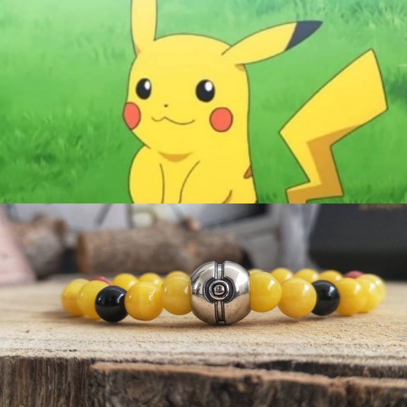 Pikachu bracelet Pokémon bracelet Pokémon jewelry Pokémon | Etsy