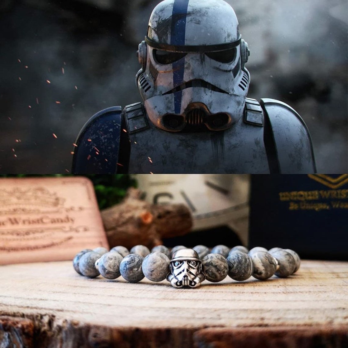 Stormtrooper bracelet Star Wars beaded bracelet Bracelet for | Etsy