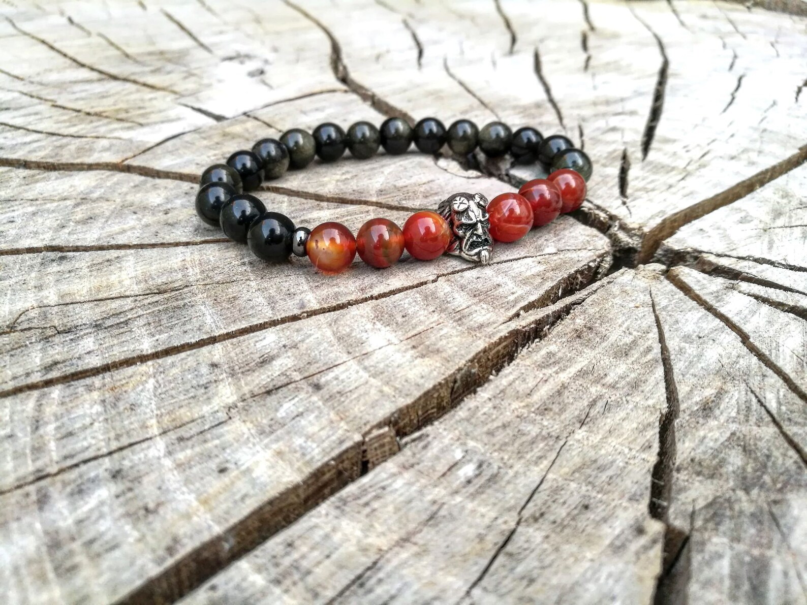 Men's Hellboy Beaded Bracelet, DC Comics Bracelet, Hero Bracelet, Gift ...