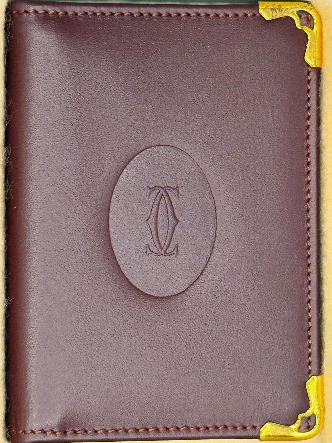 Cartier Leather Card Holder W/original Box and Stamped Tissue - Etsy