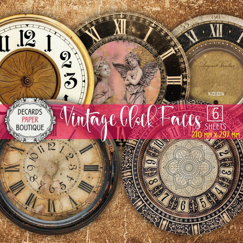 Vintage Clock Face - Etsy