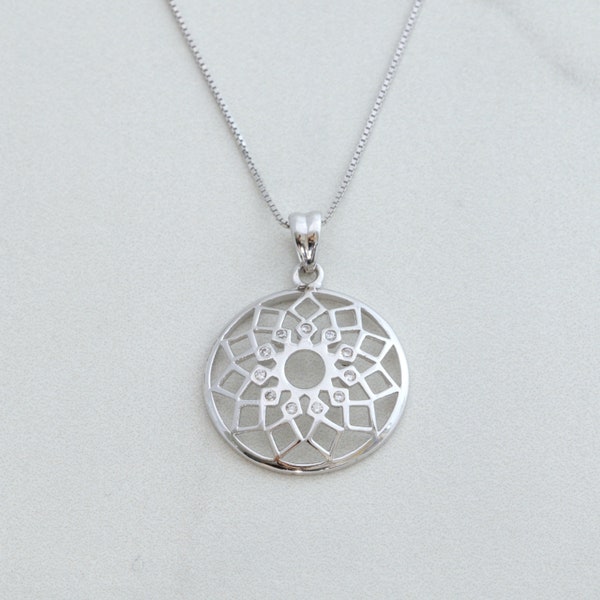 Large Silver Pendant - Etsy