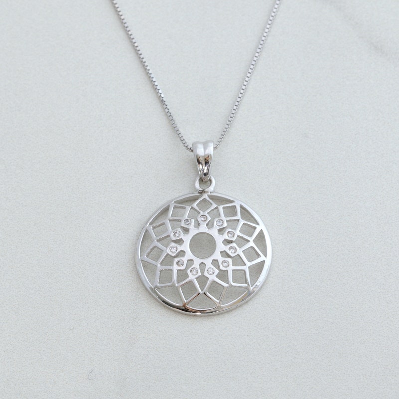 Large Silver Pendant - Etsy