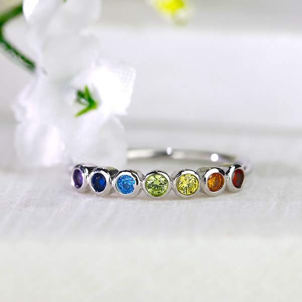Rainbow Ring - Etsy