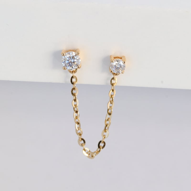 Double Piercing Earring - Etsy