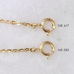 Chain Extender in Solid 10K/14K Gold, 2" Adjustable Necklace Extender ...
