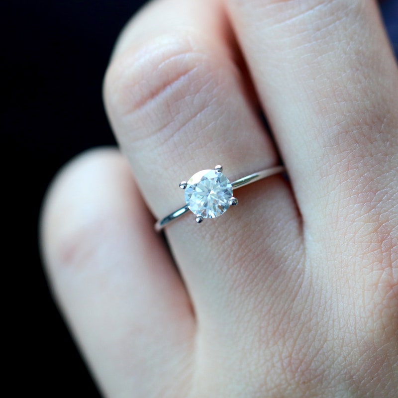 Solitaire Engagement Ring - Etsy