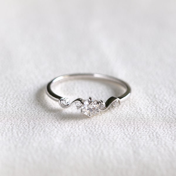 White Gold Promise Rings - Etsy