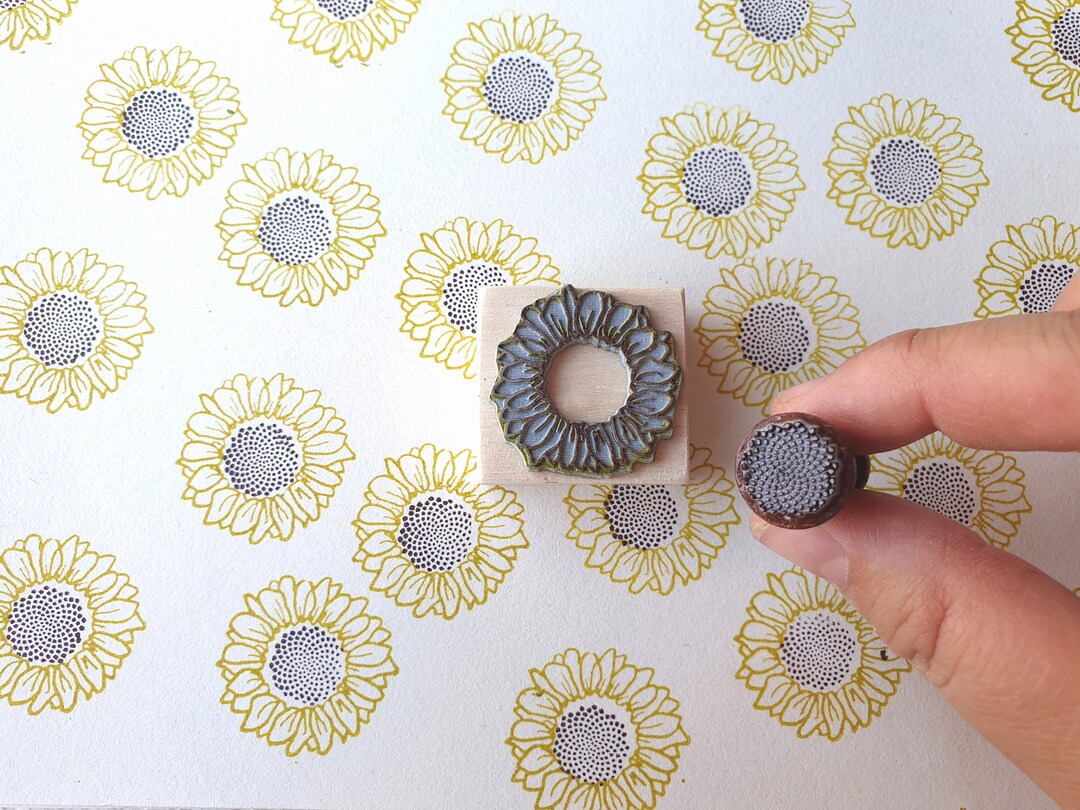 Sunflower Stamp: Two Stamps to Compose a Field of Sunflowers Flowers - Etsy