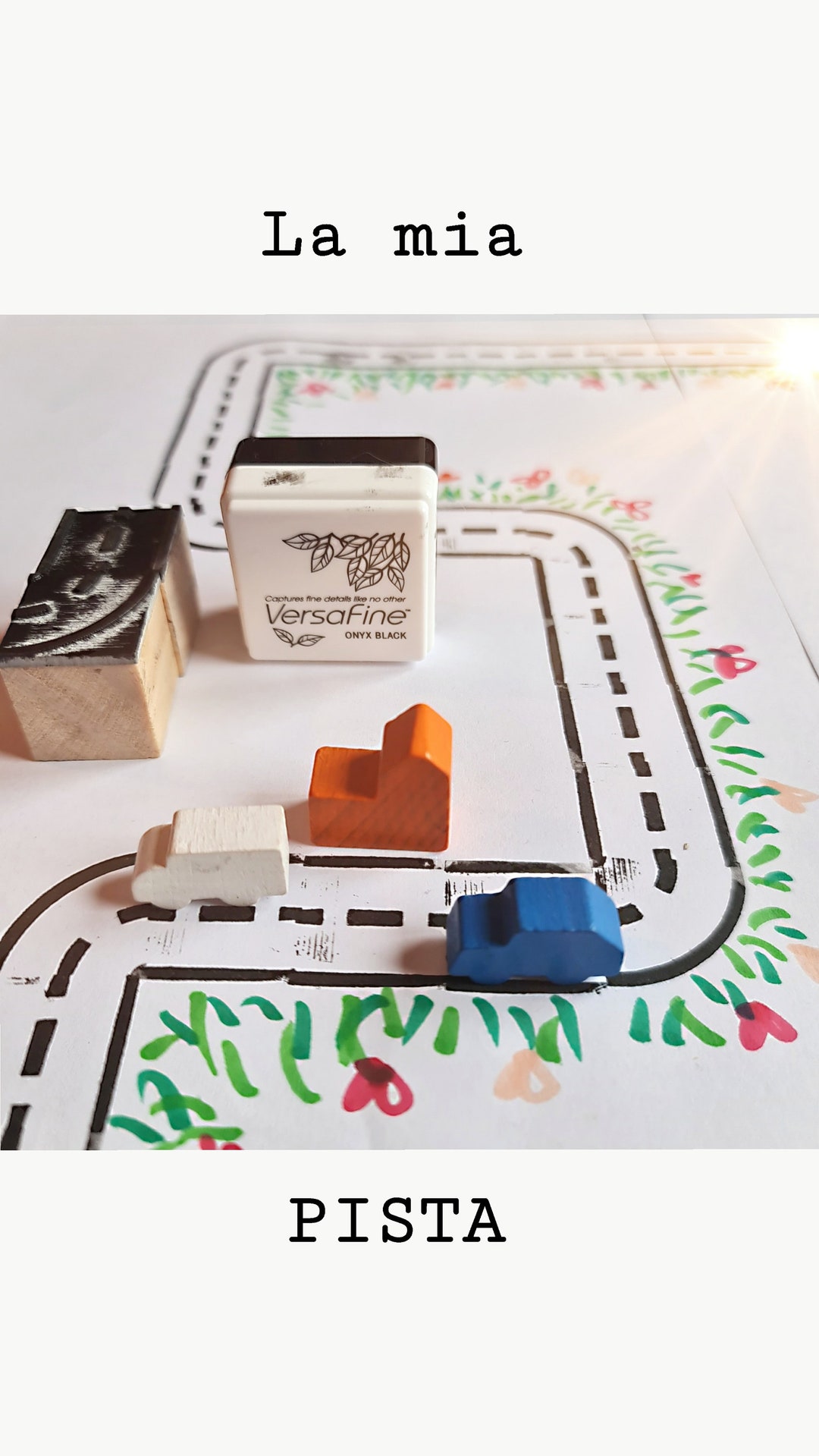 Car Track Stamp Kit, Play With Stamps, Create Your Own Car Track With 2 ...