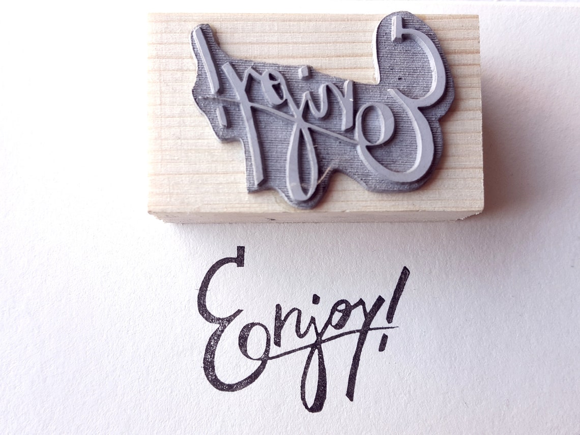 Enjoy Stamp: Stamp for Happy Tags Stamp Laser Cut Wedding - Etsy