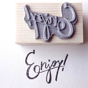 Enjoy Stamp: Stamp for Happy, Tags Stamp, Laser Cut , Wedding Stamp ...