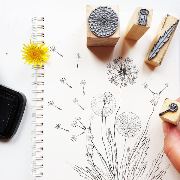 Dandelion Stamp - Etsy UK