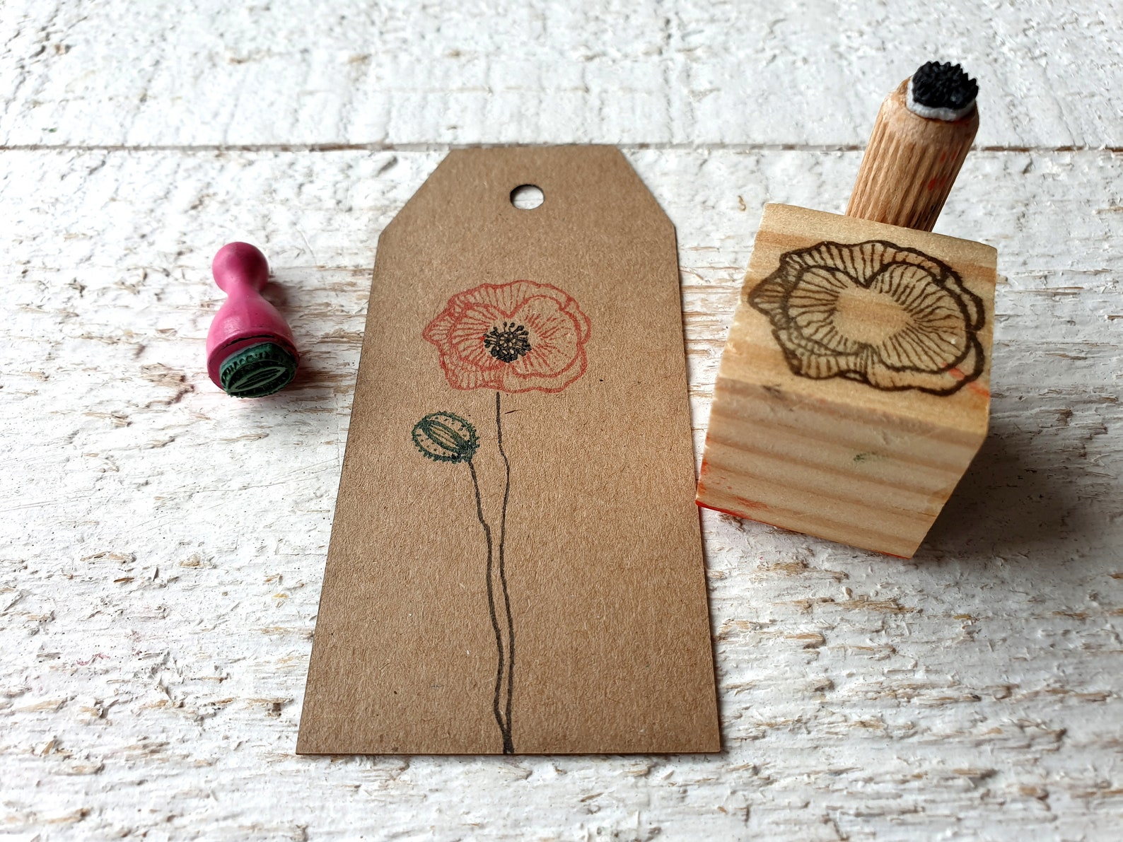Poppy Stamp: Three Stamps to Compose a Flowery Meadow of Poppies - Etsy