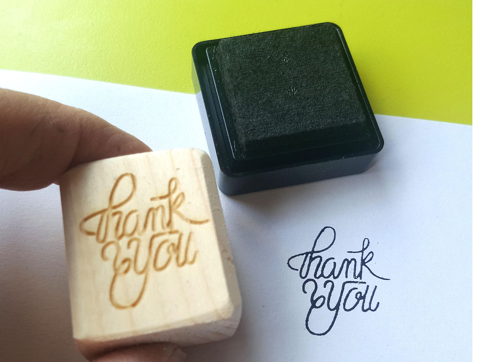 Tank you stamp: laser cut stamp stamp tags rubber stamp | Etsy