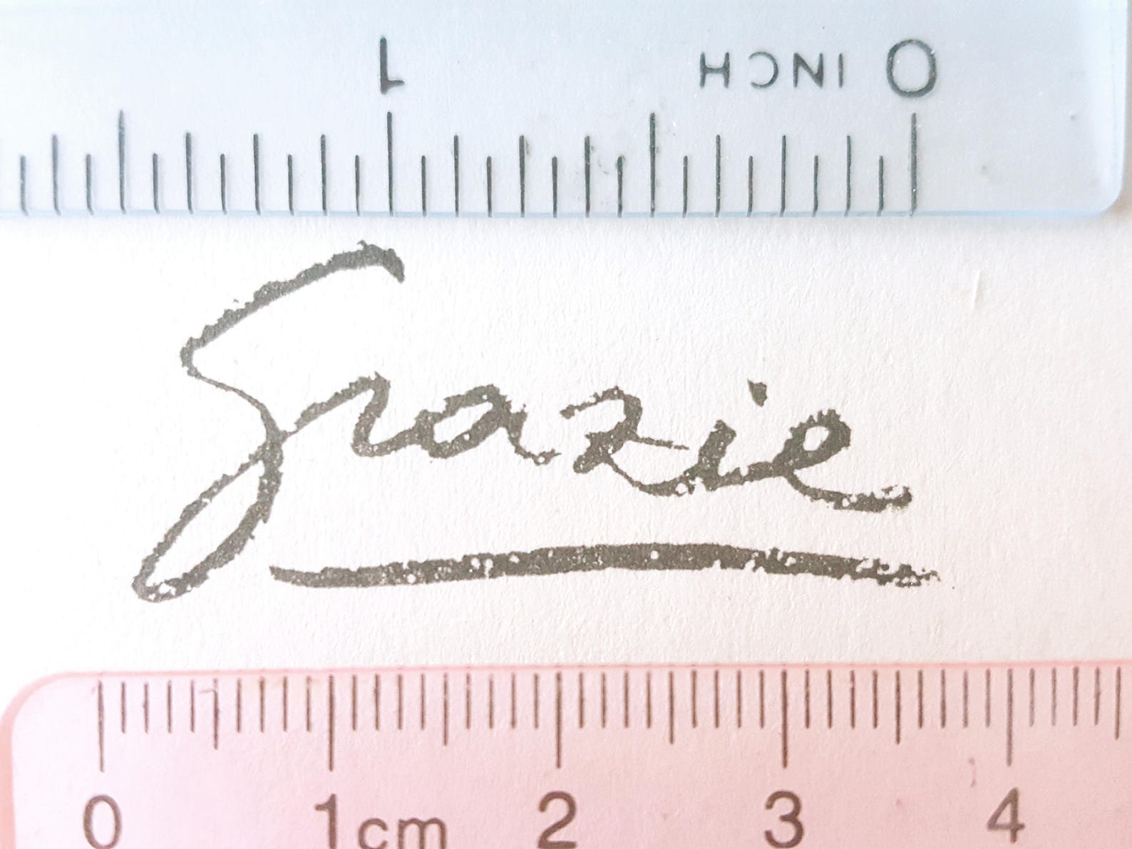 Thank You in Italy : Grazie . Stamp Tags Stamp Laser Cut - Etsy