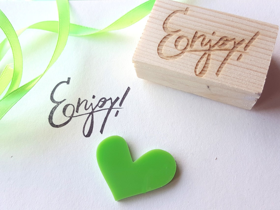 Enjoy Stamp: Stamp for Happy Tags Stamp Laser Cut Wedding - Etsy