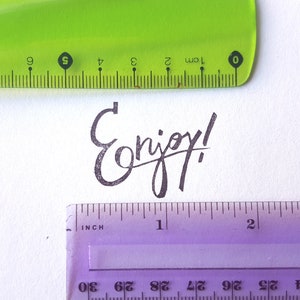 Enjoy Stamp: Stamp for Happy, Tags Stamp, Laser Cut , Wedding Stamp ...