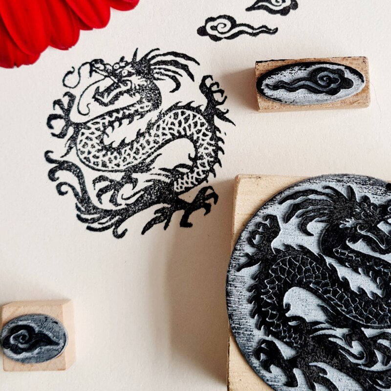 Dragon Stamp - Etsy