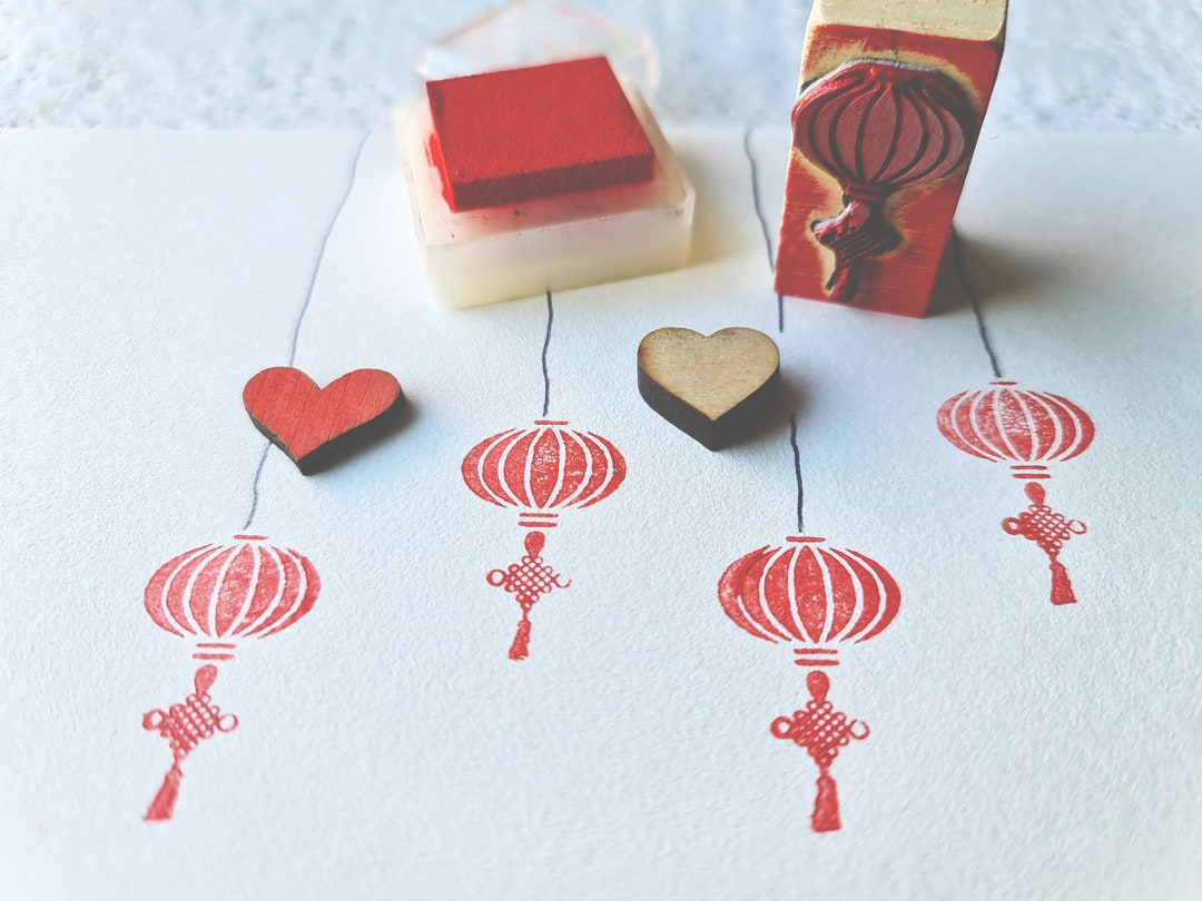 Chinese Lantern Stamp, Lanterns for New Year, Festive Spring, Any Party ...