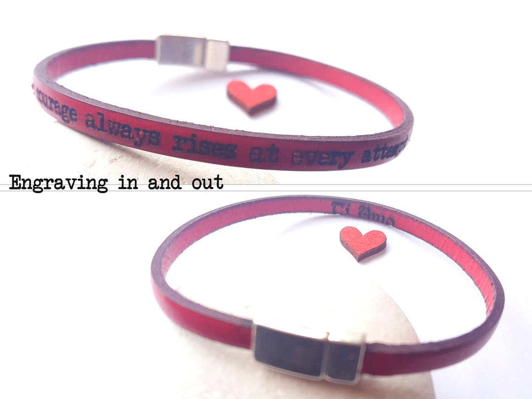 Valentine's Day, Unisex Bracelet Customizable Inside and Out, Many ...