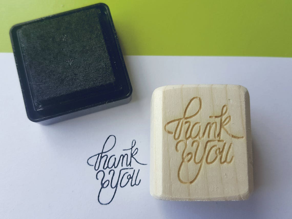 Tank You Stamp: Laser Cut Stamp Stamp Tags Rubber Stamp | Etsy