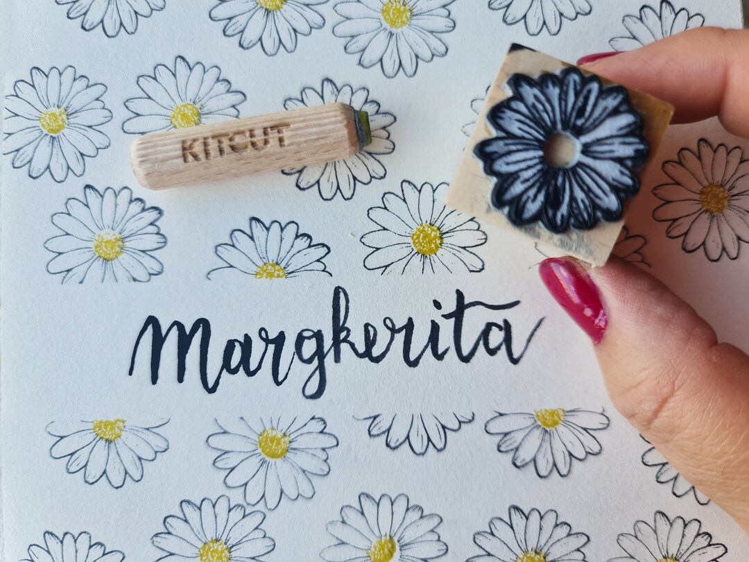 Daisy Stamp: Two Stamps to Compose a Flowery Meadow of Daisies, Daisies ...