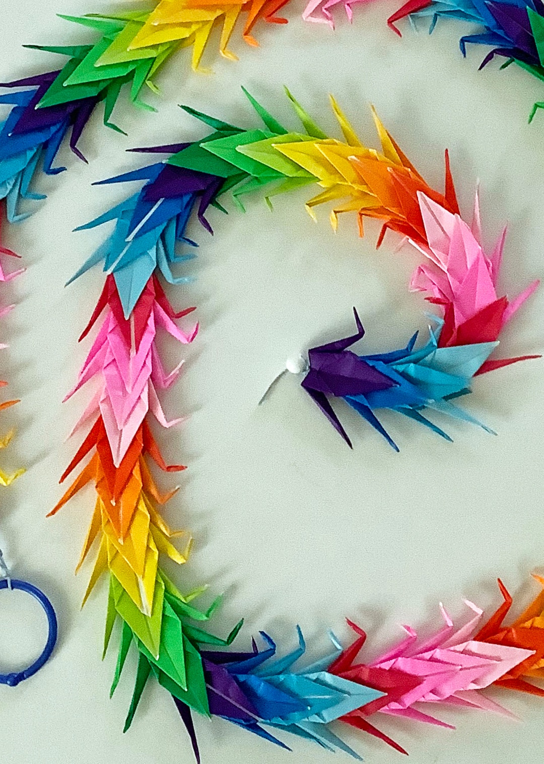 SALE String of 87 Rainbow Origami Cranes - 49" - Etsy