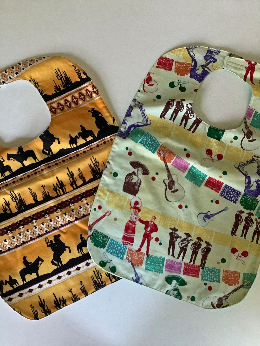 Large Bibs for Adults or Big Kids Mariachi and Western - Etsy