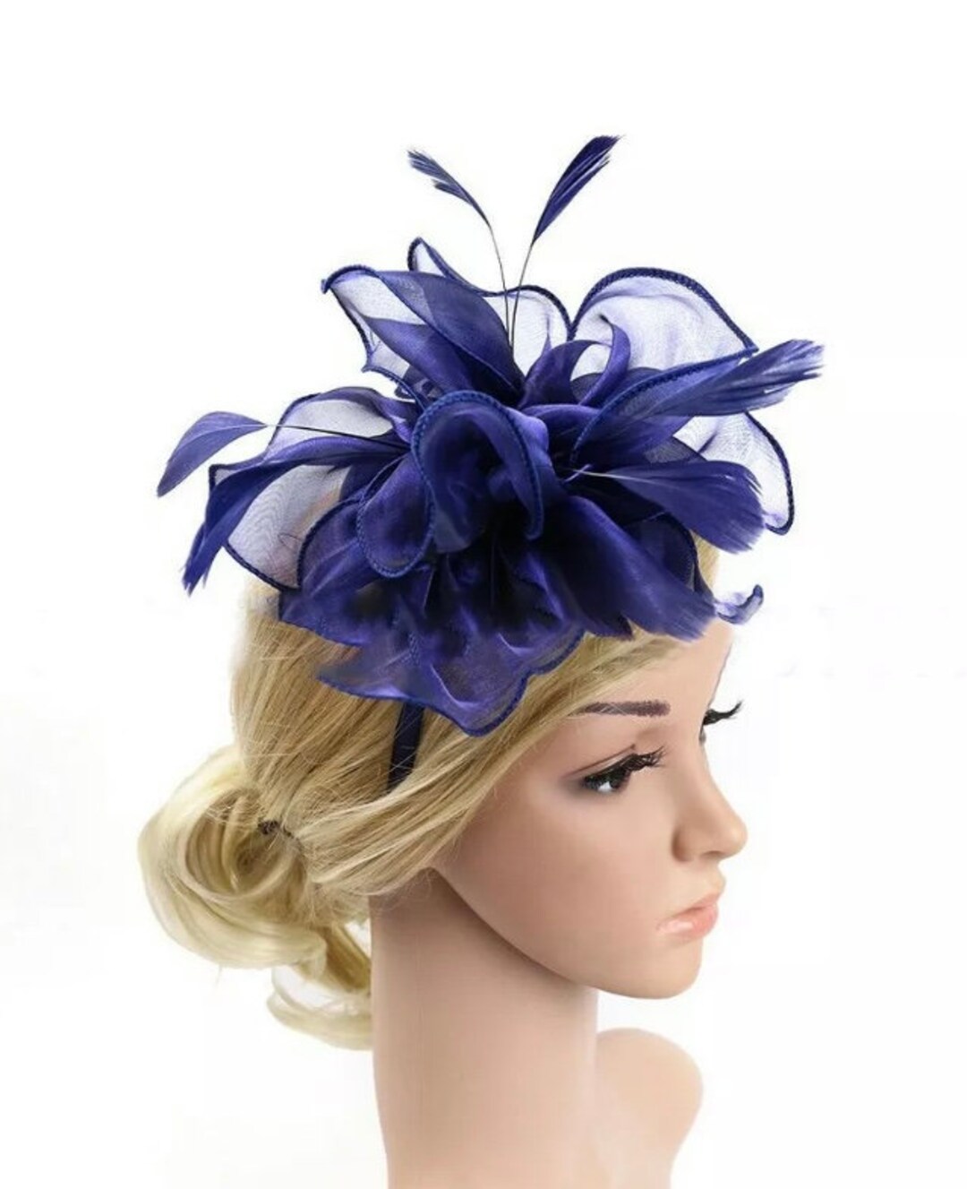 Navy, Blue, Dark Blue, Fascinator, Hat, Fascinators, Fascinator Hat ...
