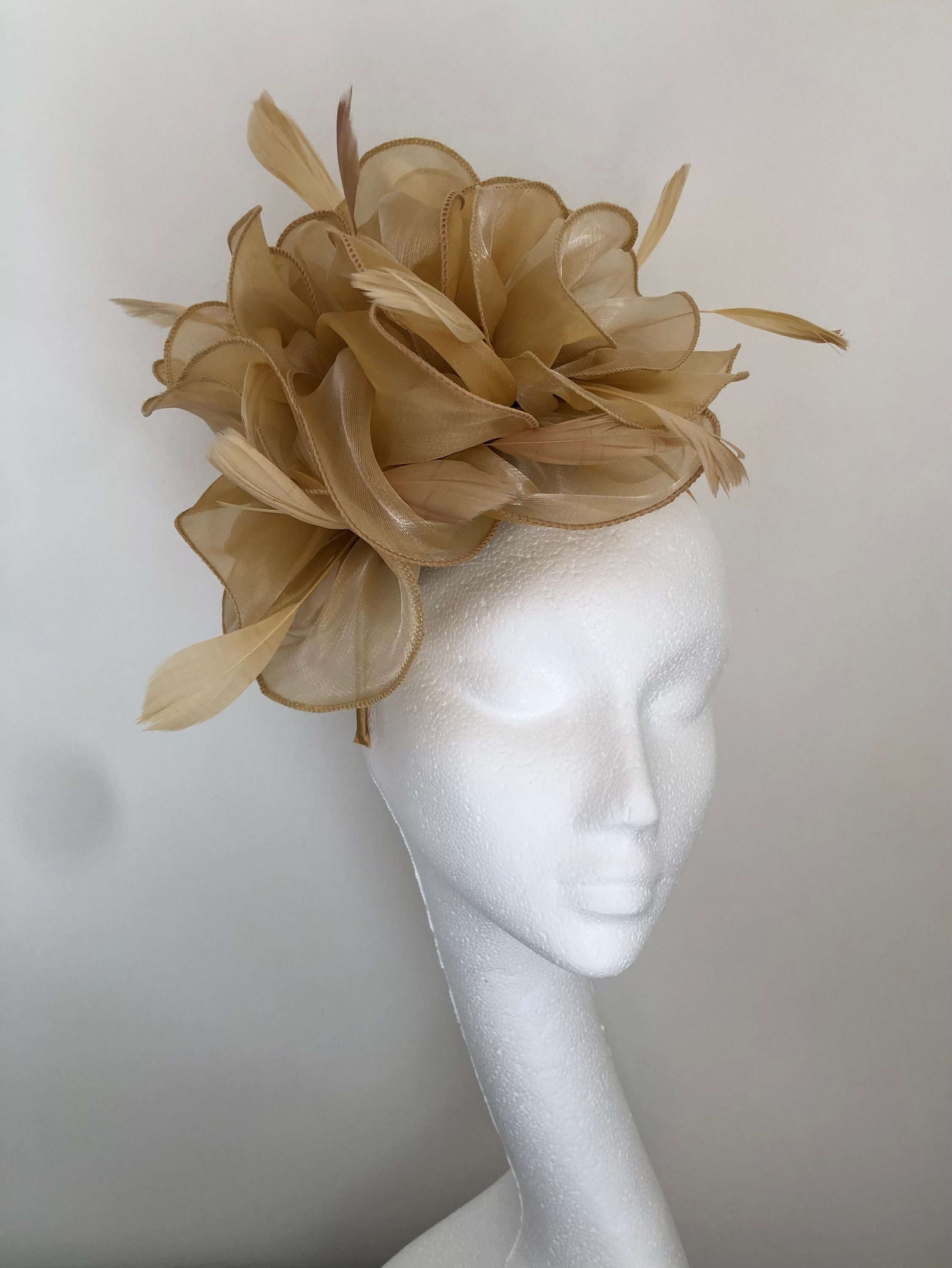 Gold, Bronze, Fascinator, Fascinators, Fascinator Hat, Hat, Wedding ...