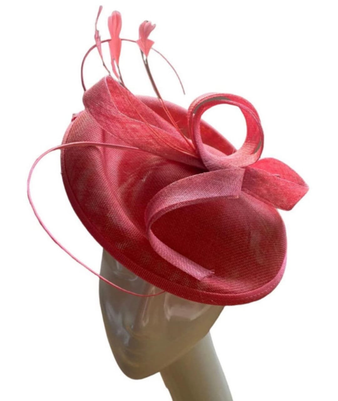 Coral, Hot Pink, Salmon, Pink, Fascinator, Coral Fascinator, Hat, Coral ...