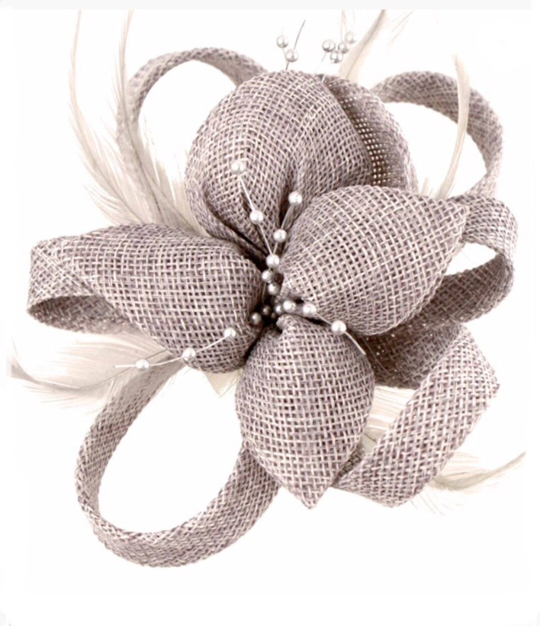 Grey, Gray, Fascinator, Fascinators, Fascinator Hat, Silver, Hat ...