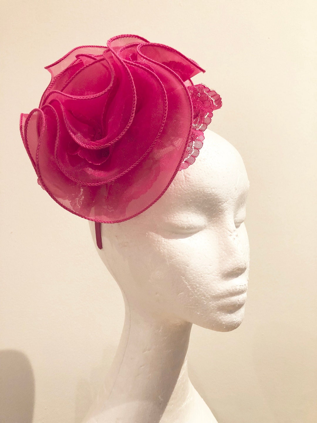 Hot Pink Fascinator Fascinator Fascinators Hot Pink - Etsy