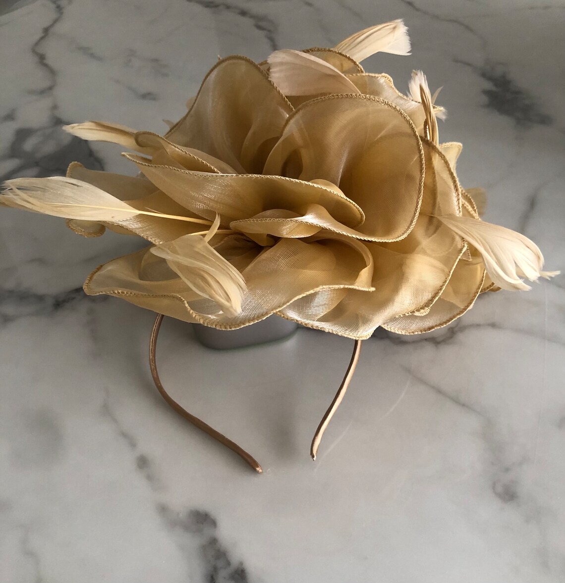 Gold, Bronze, Fascinator, Fascinators, Fascinator Hat, Hat, Wedding ...