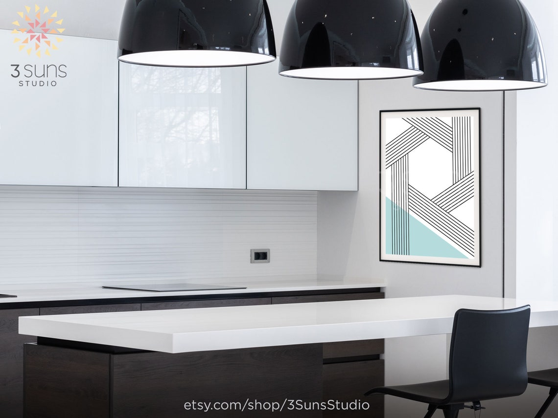PRINTABLE Linear Abstract Wall Art Geometric Wall Art - Etsy