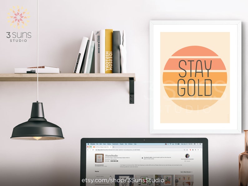 PRINTABLE Stay Gold Poster Stay Golden Stay Gold Wall | Etsy